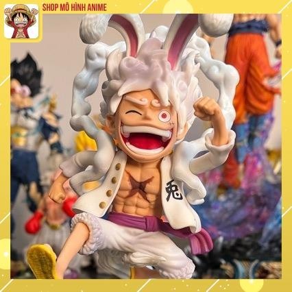 One Piece Model, Luffy Nika Gear 5 Super Cute Rabbit, 23cm High Full ...