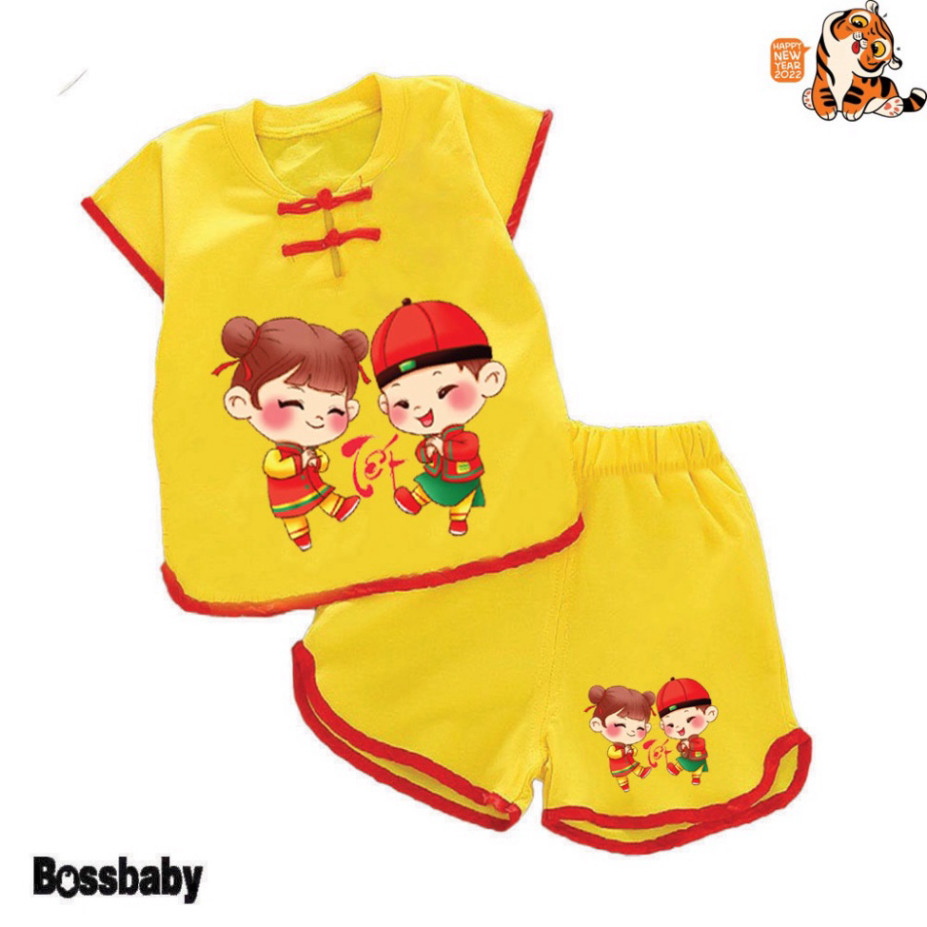 (KM) (KM) CNY baby clothes set with pictures of boys and girls wish CNY ...