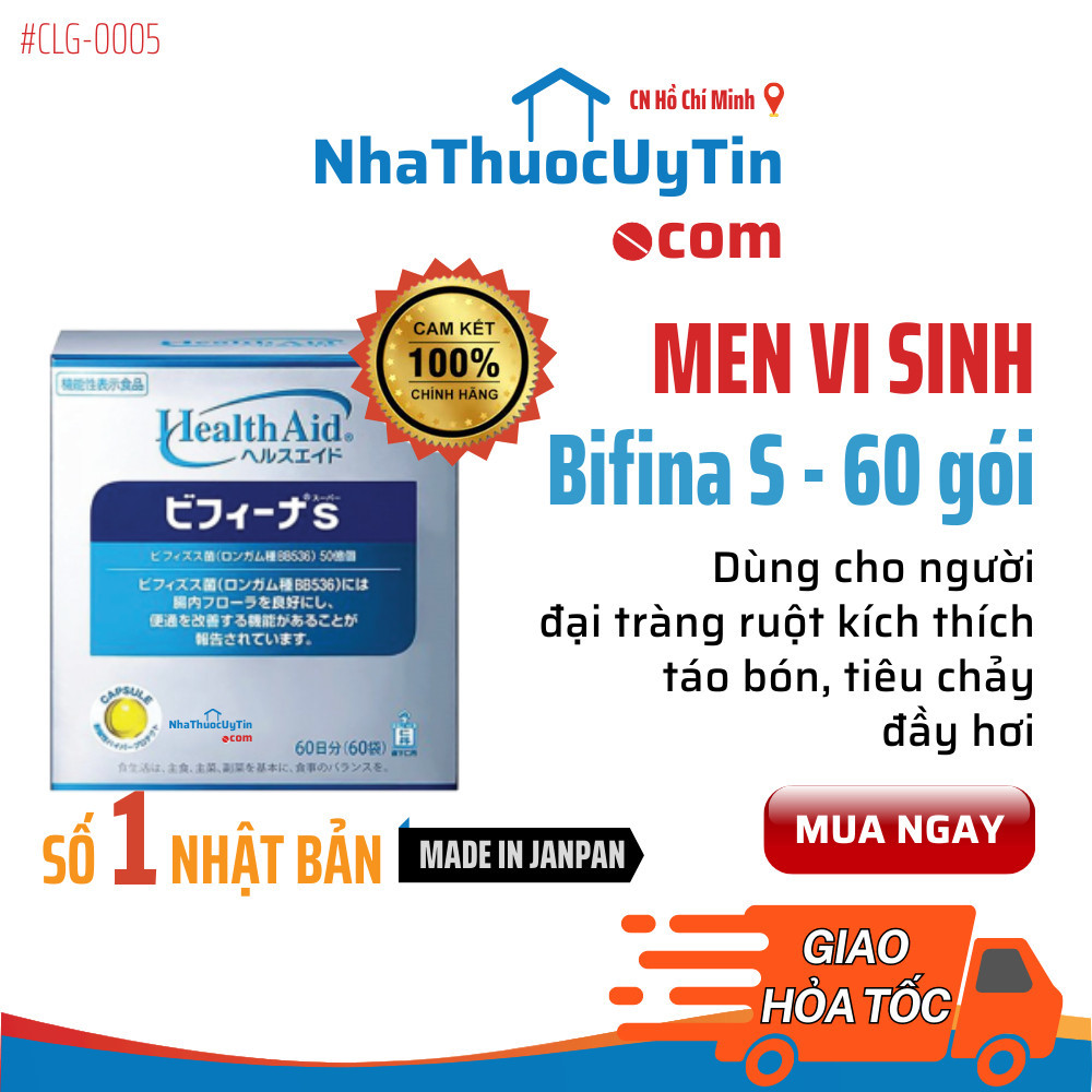 Bifina Japanese Probiotics, Type S Box Of 60 Digestive Support Packs ...
