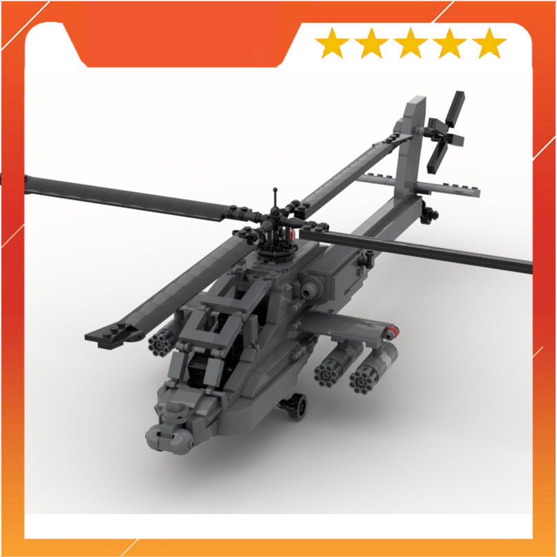Assembled Toy Army AH-64 Apache Attack Helicopter (Pre-Assembled, No ...