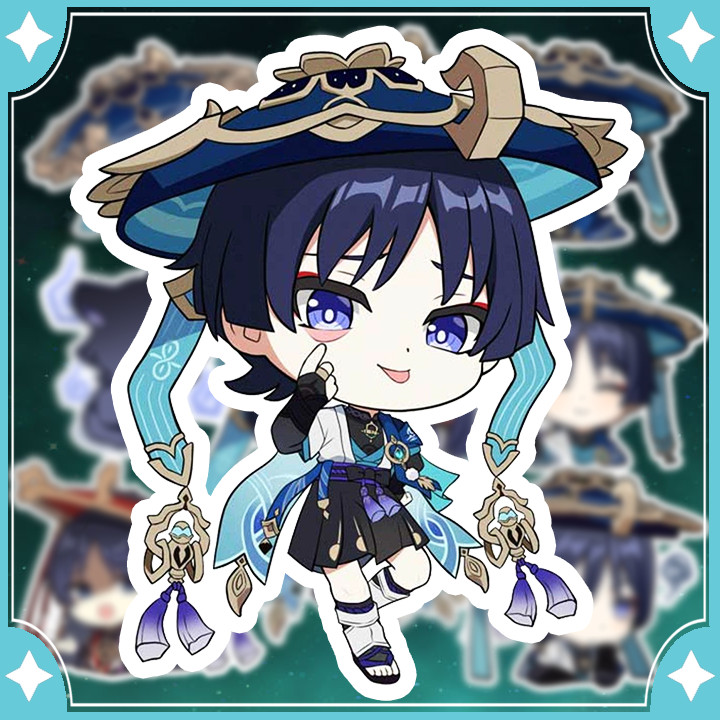 [Genshin Impact] Sticker Wanderer - chibi scaramouche stickers (set of ...