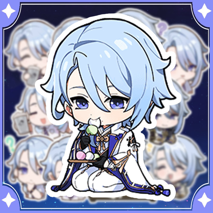 [Genshin Impact] Sticker ayato Kamisato - chibi ayato stickers (set of ...
