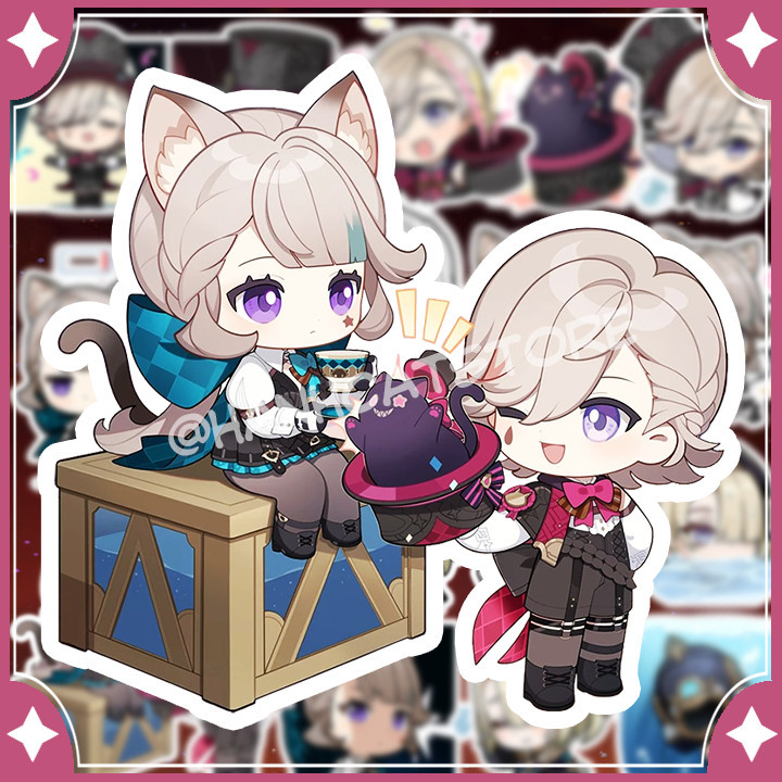[Genshin Impact] Sticker Lyney x Lynette, Freminet (set of 20) | Shopee ...