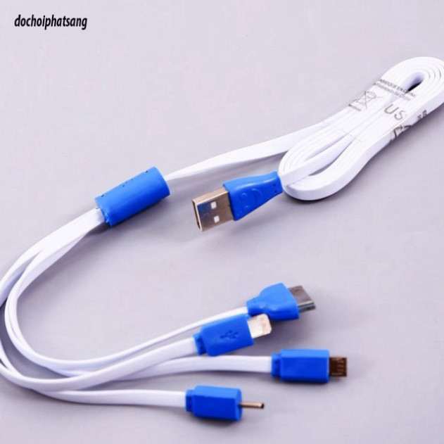 Multi-purpose 4-head phone charging cable, 1m long (with Nokia pin ...