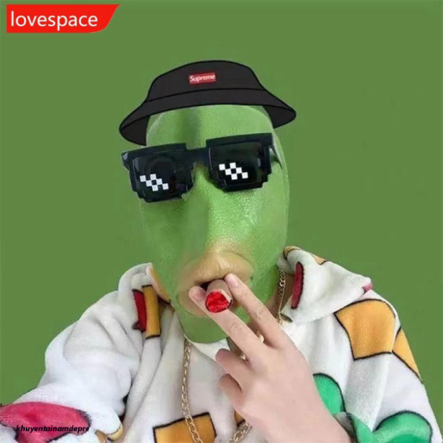 Lovespace Funny Green Fish Head Mask Carnival Halloween Party Cosplay ...