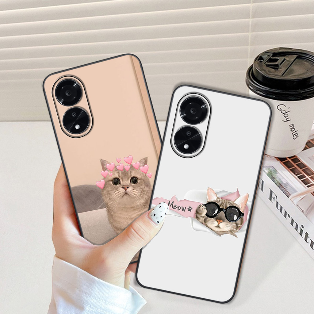 Oppo Reno 8T / Reno 8T 5G Case with super cute cat print Milana Case ...