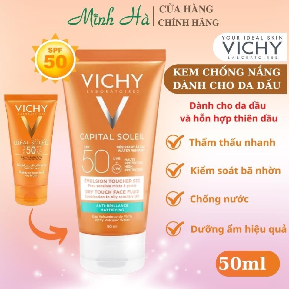 Vichy Capital Soleil Velvety Cream SPF 50+ Premium Oil Alkaline ...