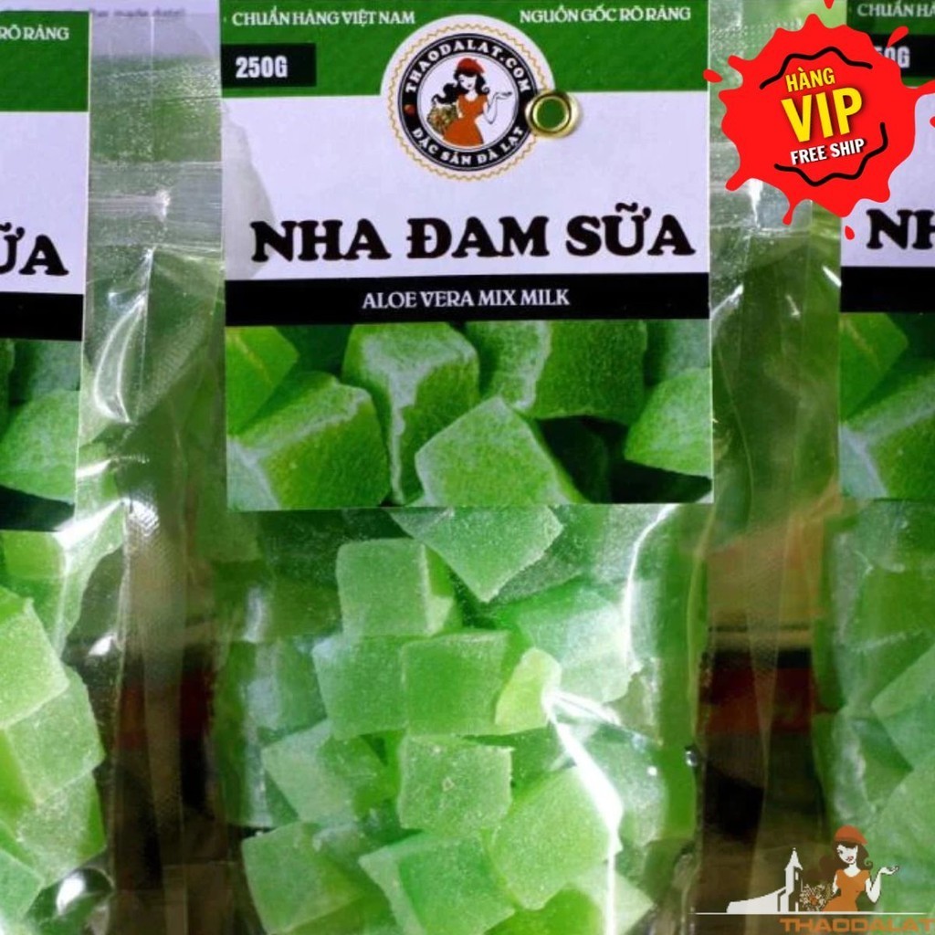 Milk aloe vera candy, sweet, soft, melting, fragrant with sticky rice ...