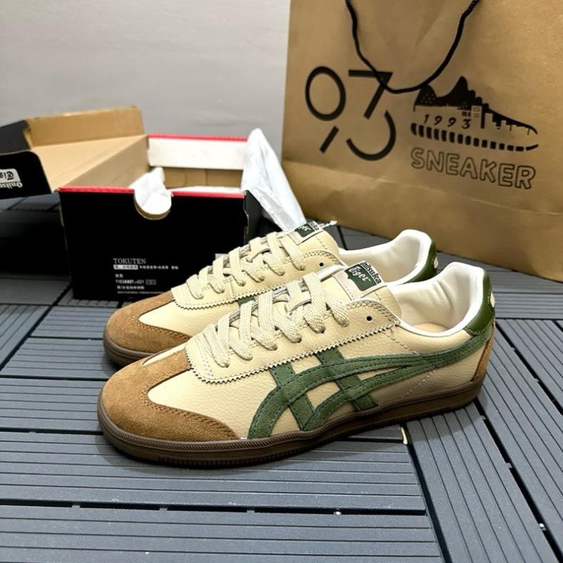 [93 SNEAKER] Onit Suka Tiger Tokuten Shoes Brown - Moss Green. Original ...