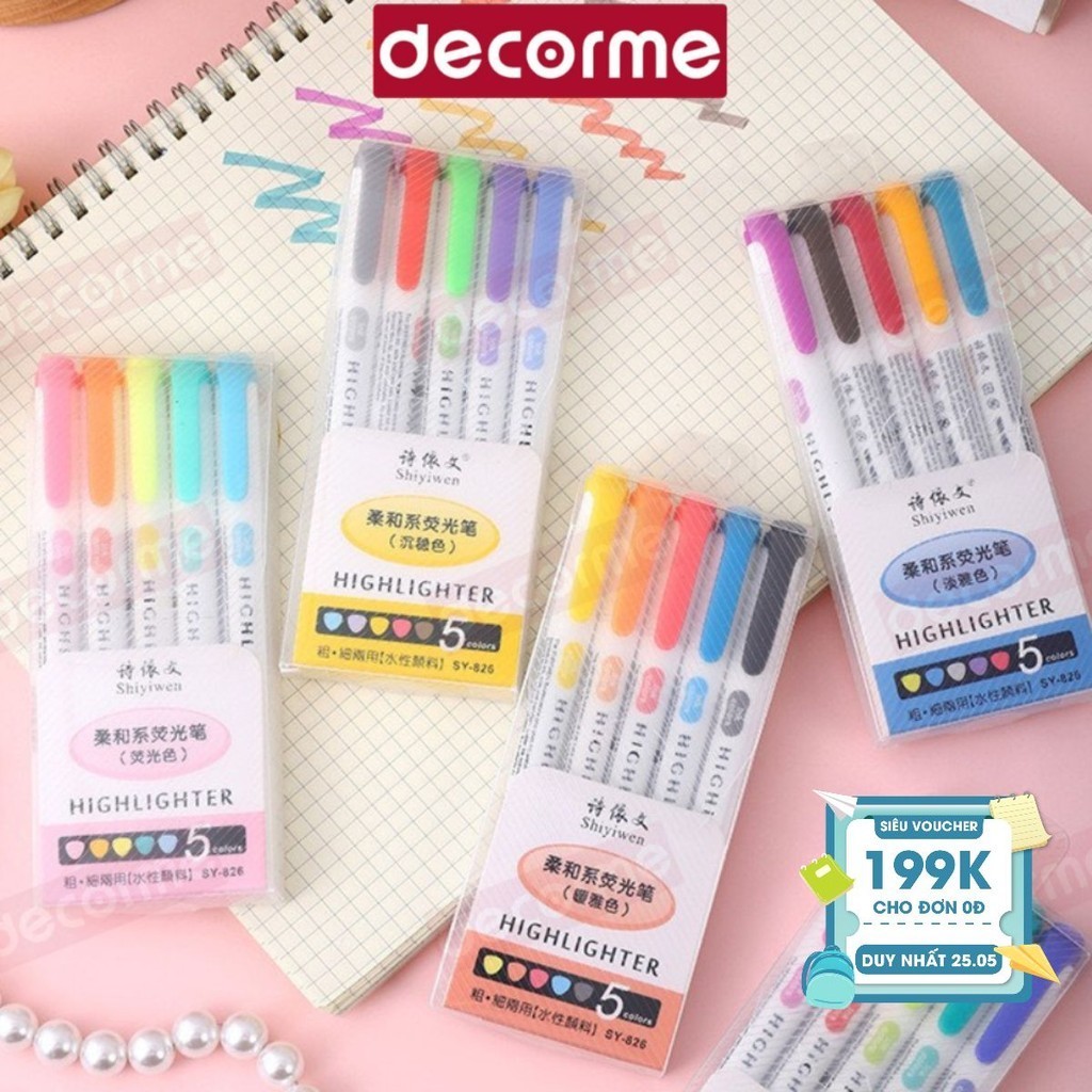 DecoMe dupe Mildliner Highlight Pen set of 15 ShiPai Milliner pens for ...