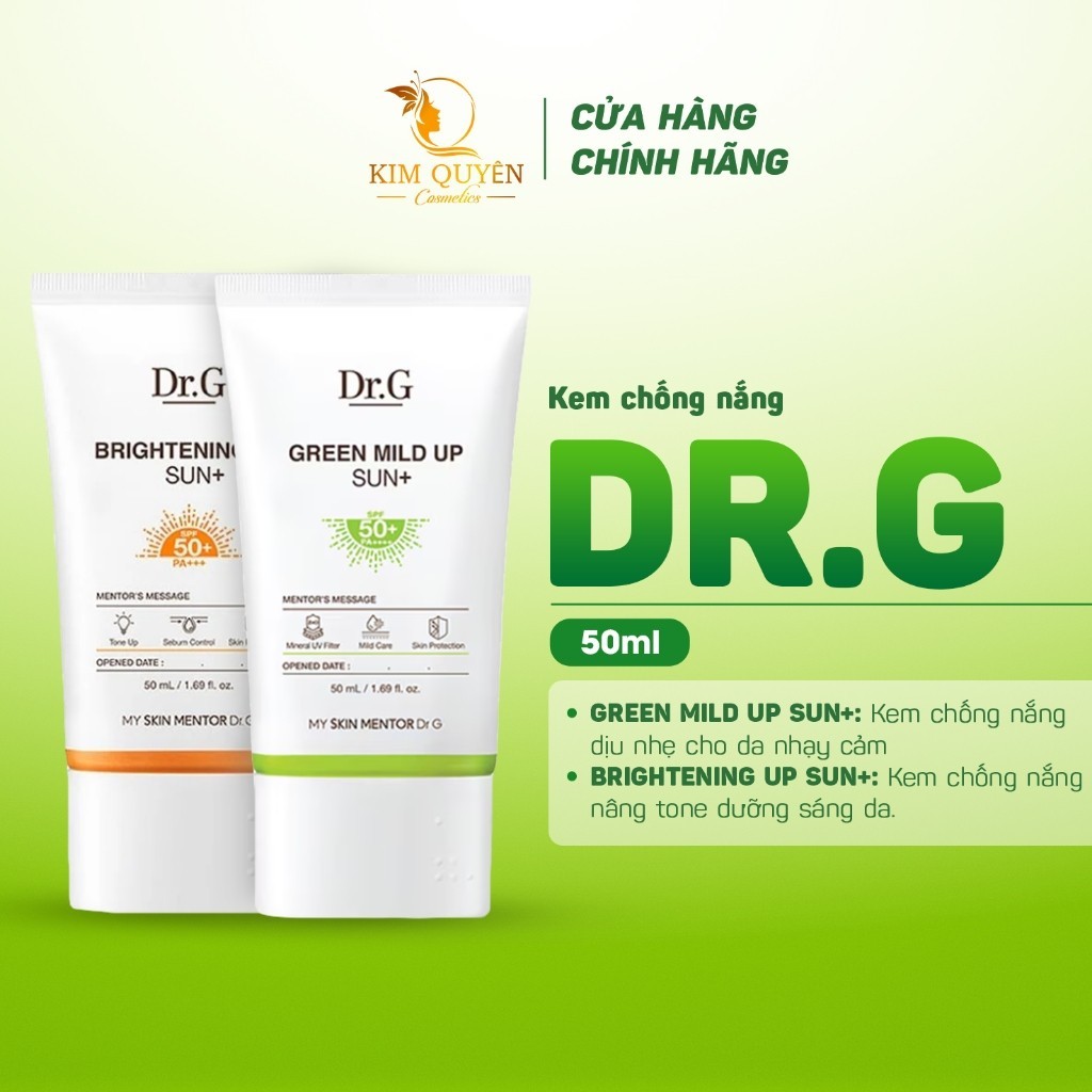 Dr.g Brightening Up Green Mild Up Sun + DRG Tone Up Orange Dr G 50ml ...