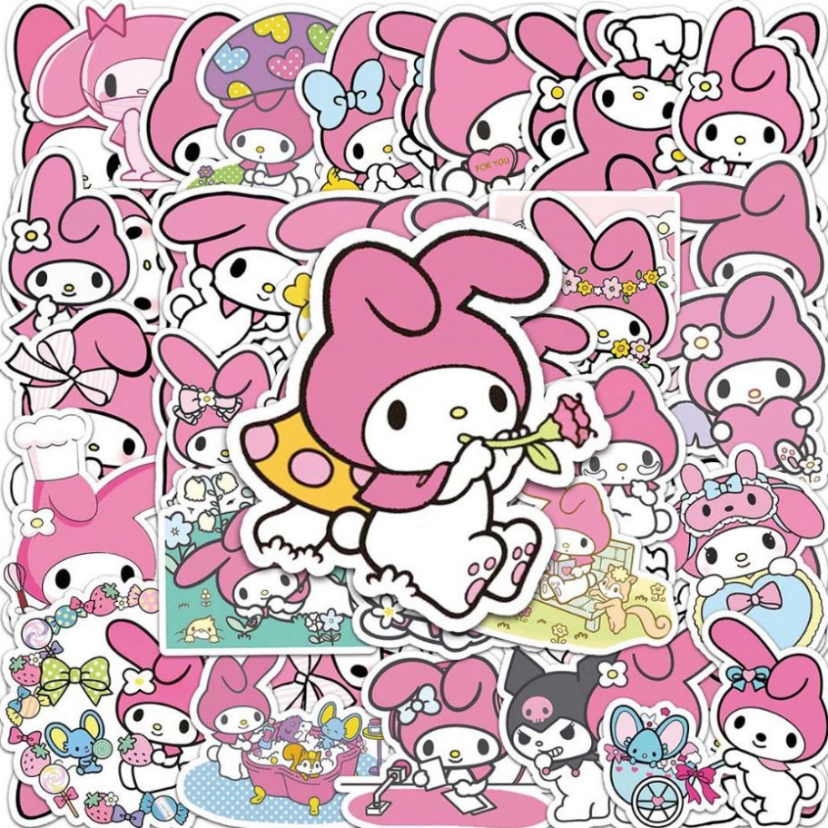 Set Of 50 Cartoon Stickers melody graffiti Waterproof Phone / laptop ...