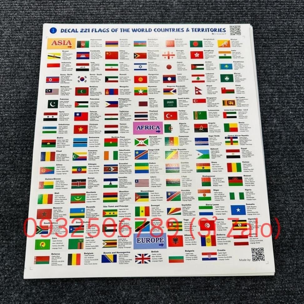 Flag Decal Flags Of Countries - Full Of 221 Flags Of Countries, Full ...