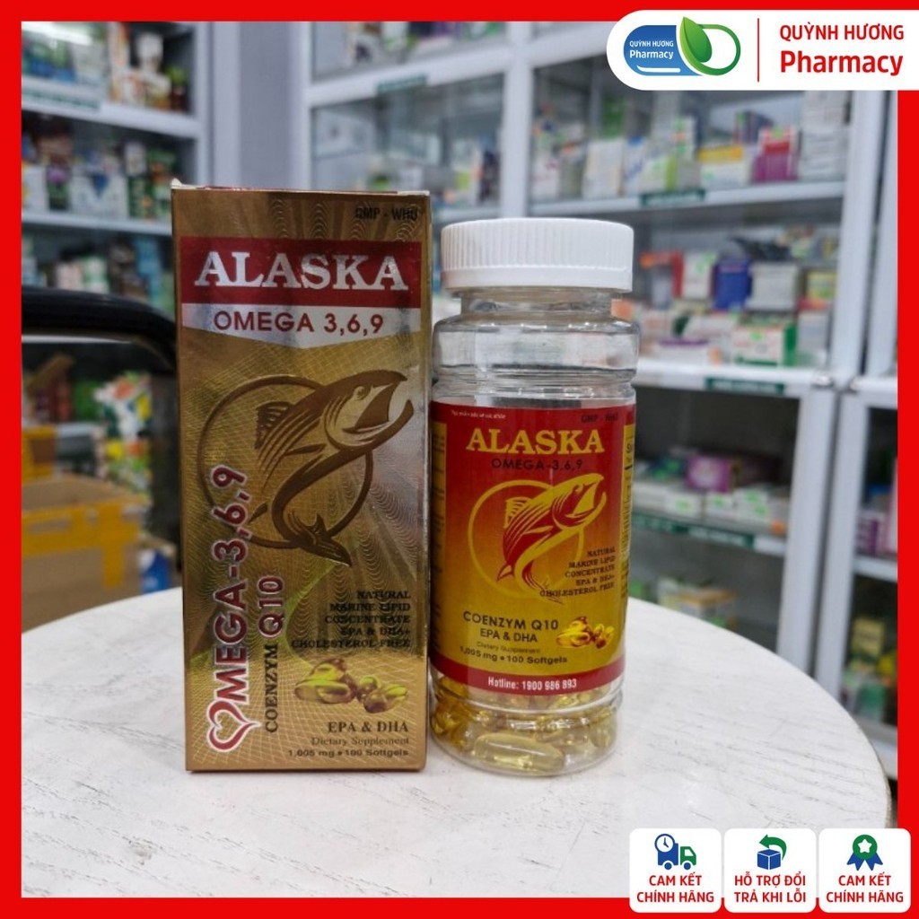 [ Box OF 100 PILLS ] Alaska OMEGA 3,6,9 Coenzyme Q10 fish oil pills ...