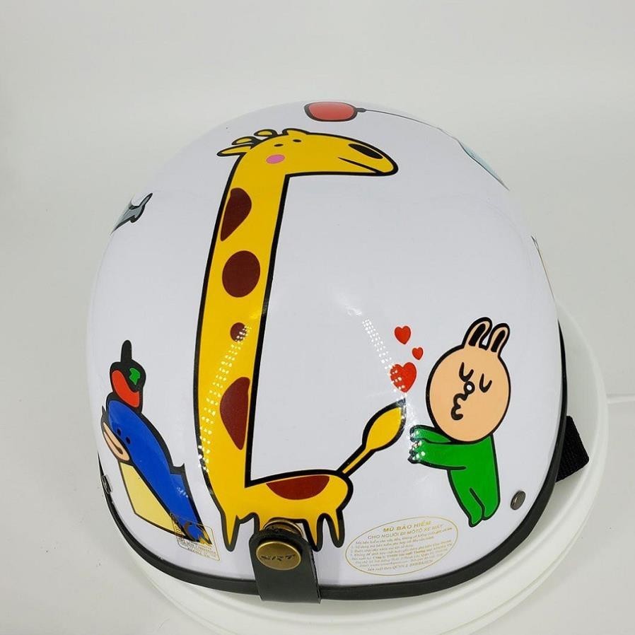 Super cute VARO giraffe cartoon half-head helmet | Shopee Malaysia