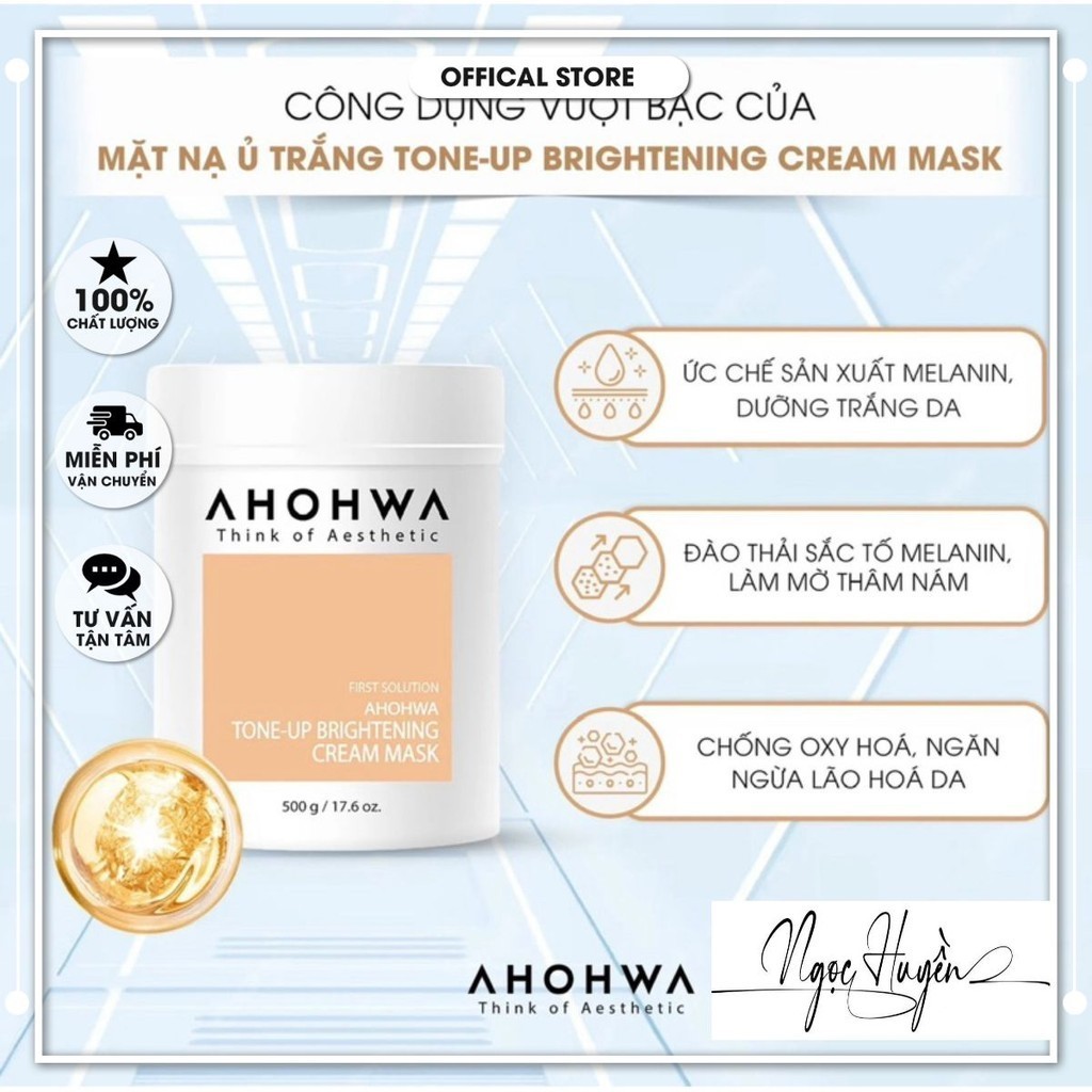 Ahohwa Tone-Up Brightening Cream Mask (500g) | Shopee Malaysia