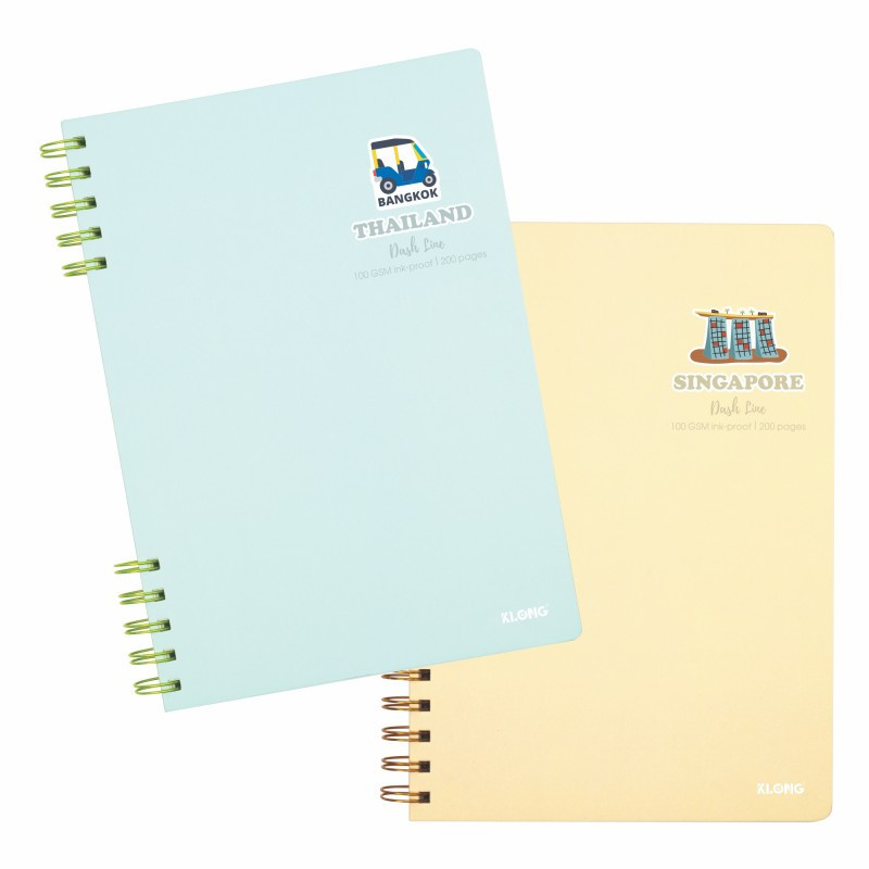 XO Klong Dash Line dual spring notebook B5 120 200 pages MS 506 507 510 ...