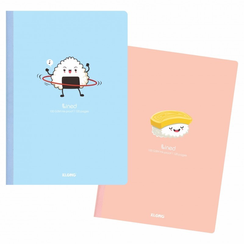 Klong LINED horizontal notebook 120 pages sewn and glued at the spine ...