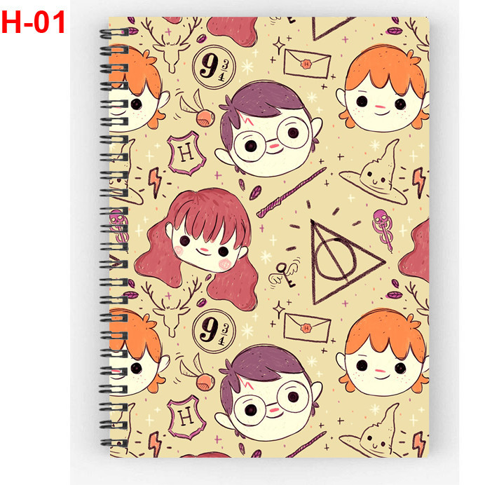 XO Harry Potter Spring Notebook (Many Patterns, 200 Pages, a6 Size, 2 ...