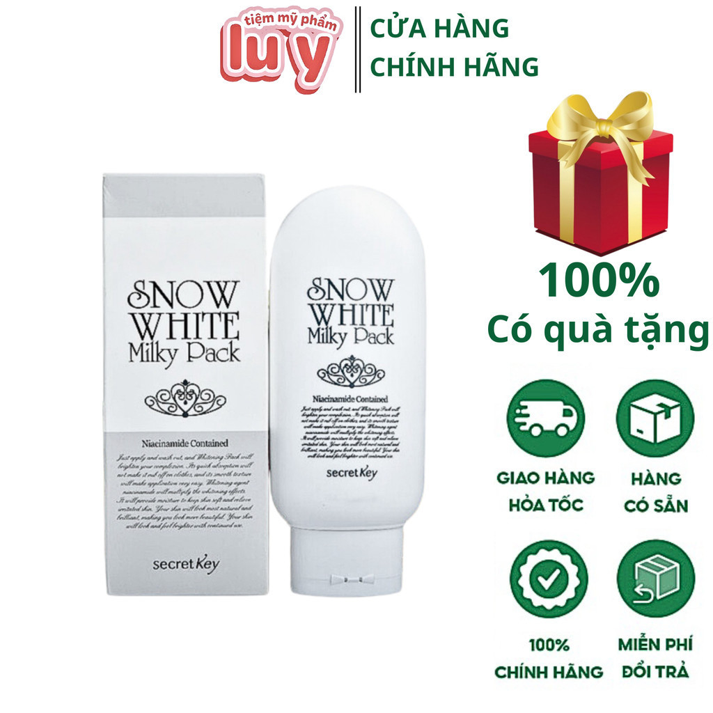 Secret Key Snow White Milky Pack Body Whitening Cream 200g | Shopee ...