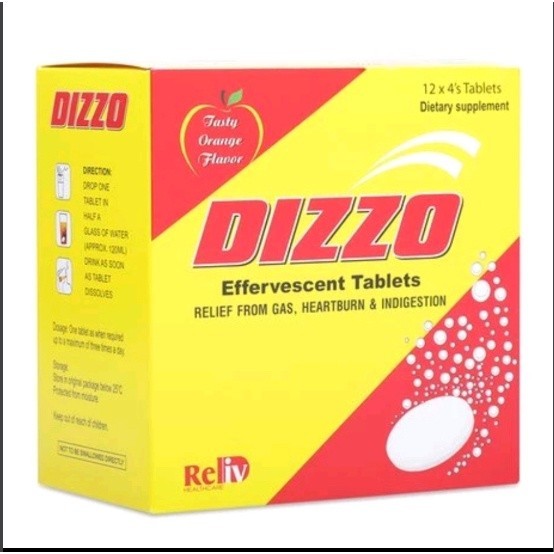 (Combo Of 3 packs) - DIZZO Effervescent Effervescent Effervescent Tablets Orange Flavor Supports ...