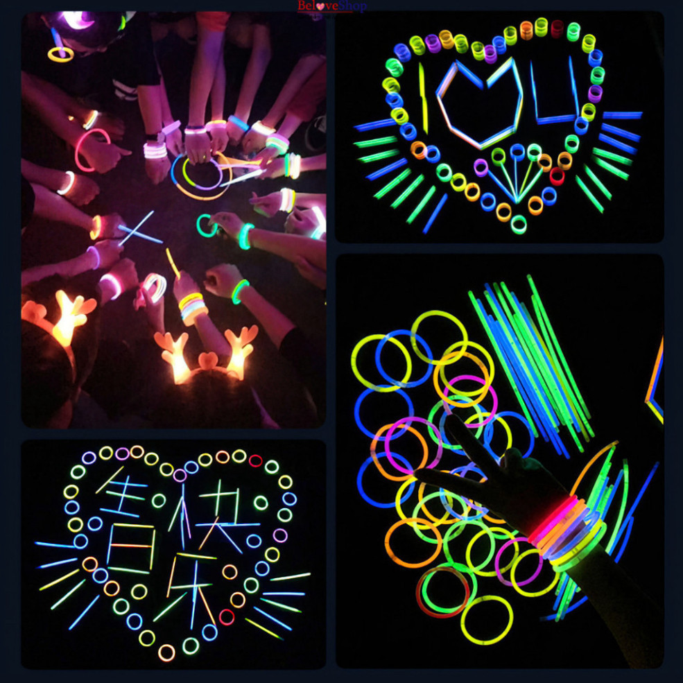 Combo 20 and 100 Glow Sticks with ring connector (1767QPS) | Shopee ...