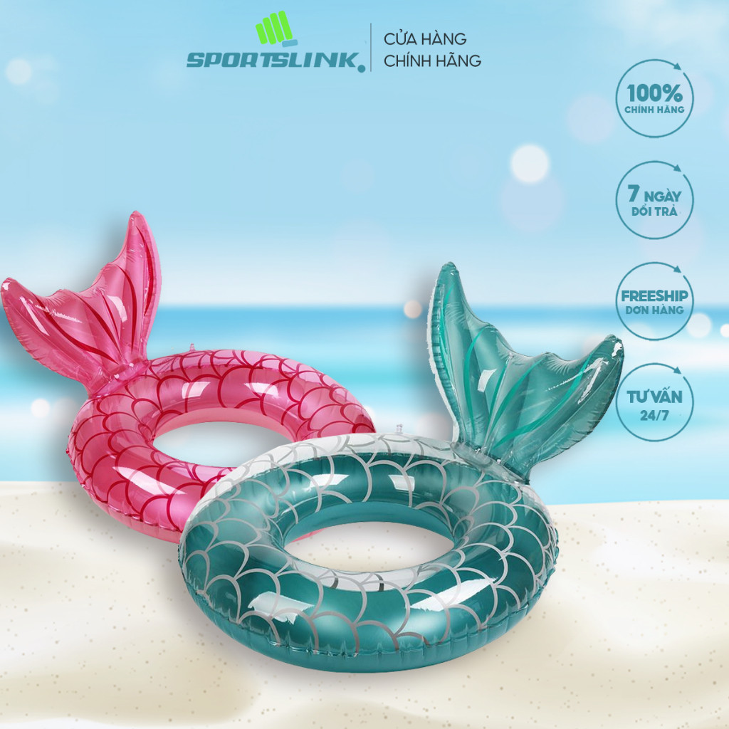 Round swimming floats, fishtail-shaped swimming floats for children in ...
