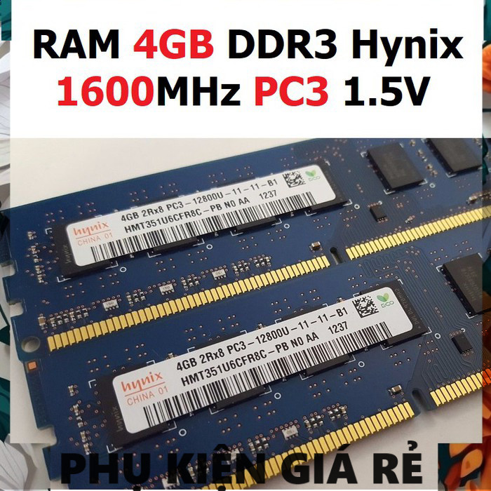 Laptop Components PC Ram - 4GB DDR3 Hynix Bus 1600Mhz PC3 12800MHz 1.5V Udimm For Desktop ...