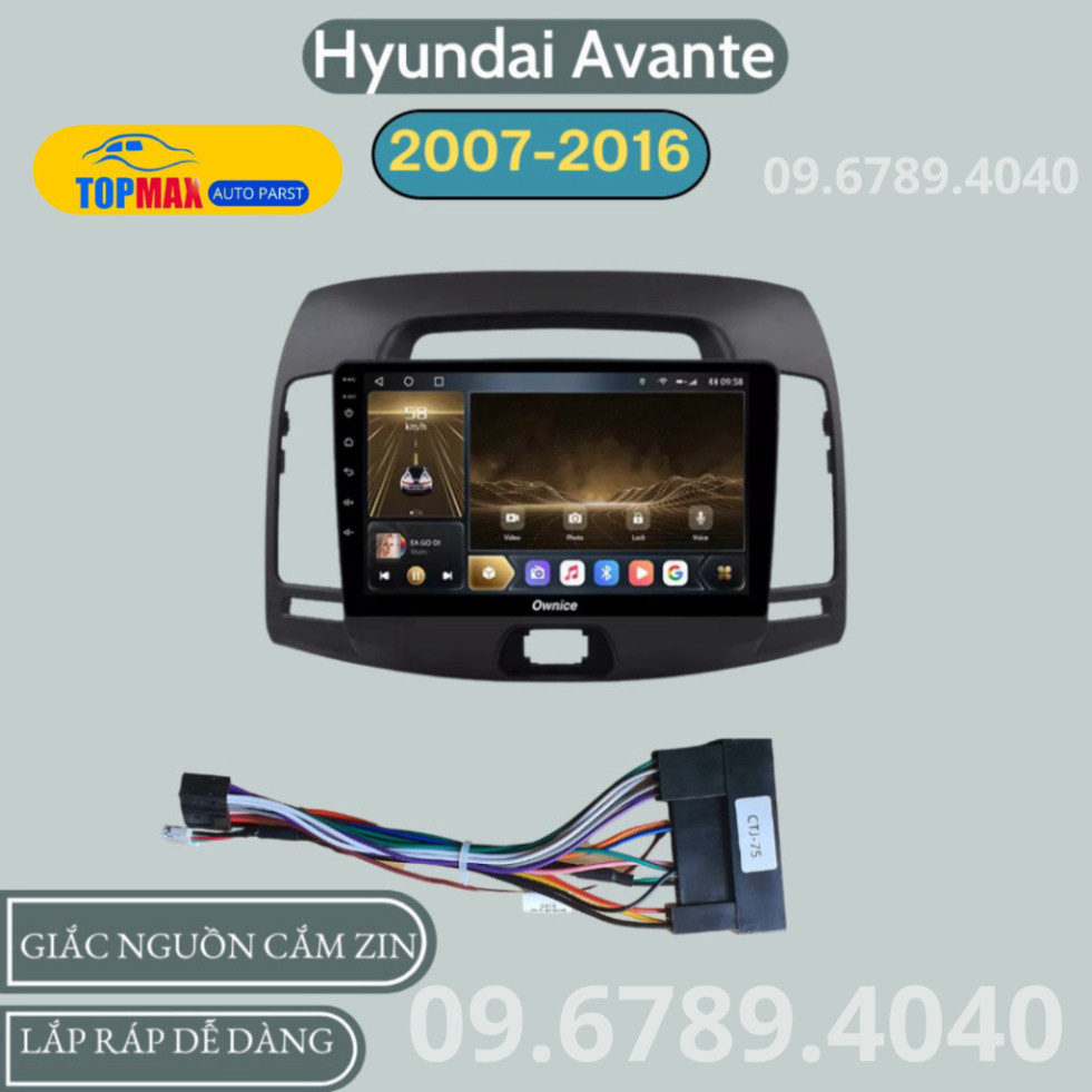 Hyundai Avante 9-inch Balm With zin Power Cord In A Car For 9-inch ...