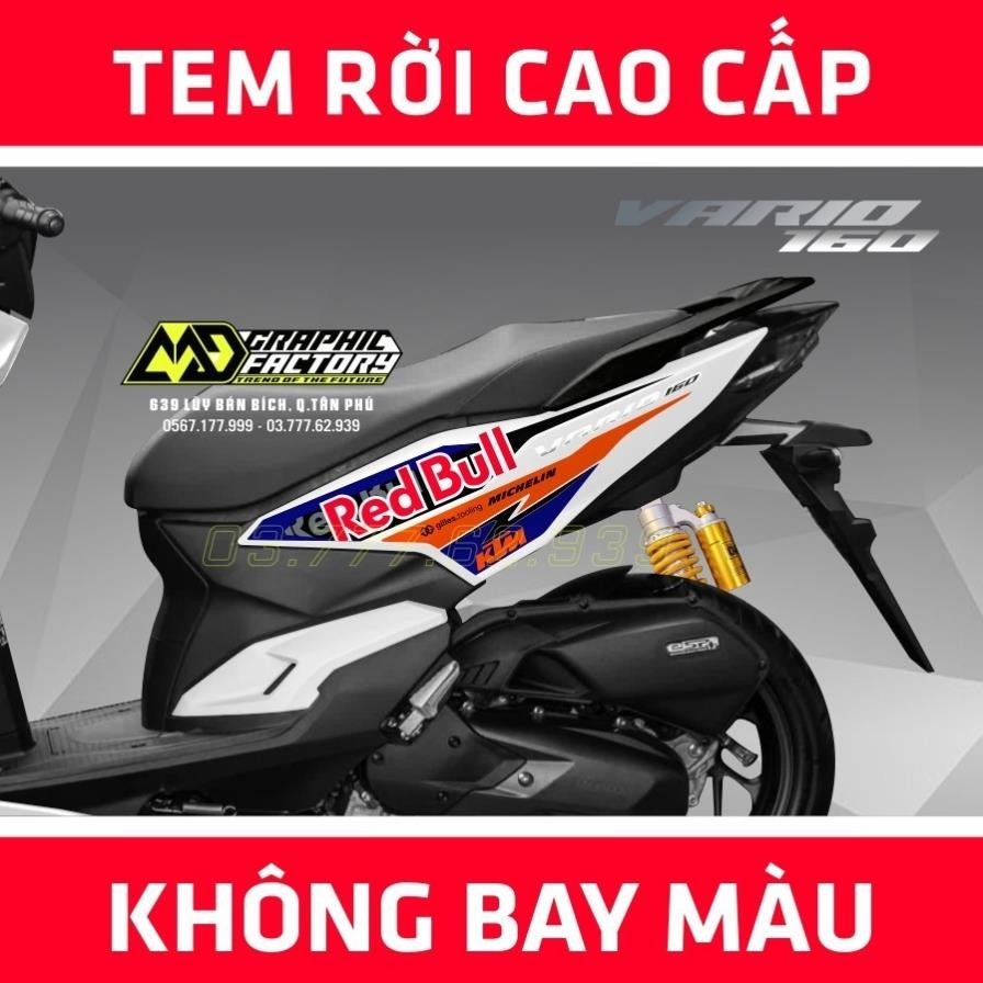 Repsol KTM Green Orange Removable Stamp For Vario 160 Super Cool White ...
