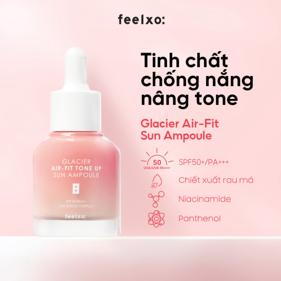 Feelxo Glacier Air- Fit Tone Up Sun Ampoule SPF50+ / PA + + | Shopee ...