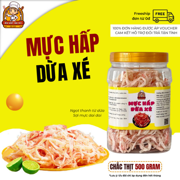 Coconut Water Steamed Squid Jar 500GR - Dried Squid Steamed Coconut ...