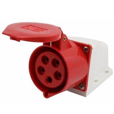 SH-125 Square Industrial Wall Socket 3P+N+E 32A 380VAC Red ...