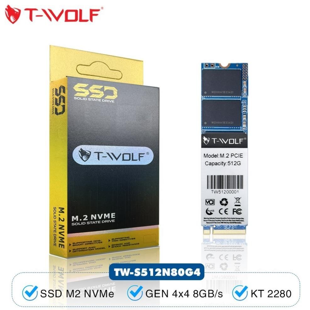 M2 T-WOLF TW-S512N80G4 NVMe 128GB / 256GB / 512GB SSD (2280 PCIe GEN ...