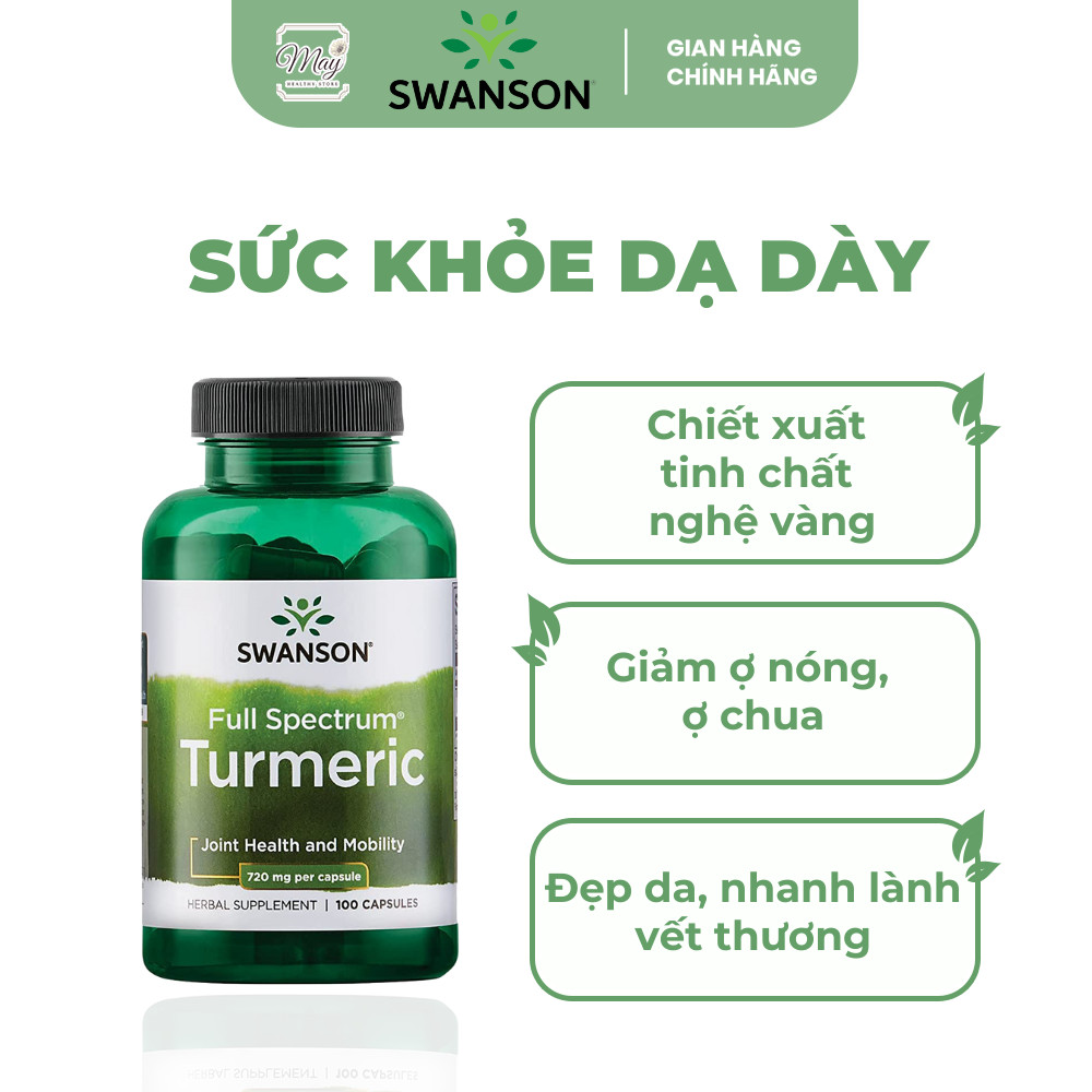Swanson Turmeric Essence Oral Tablet 720mg (100 capsules / bottle ...
