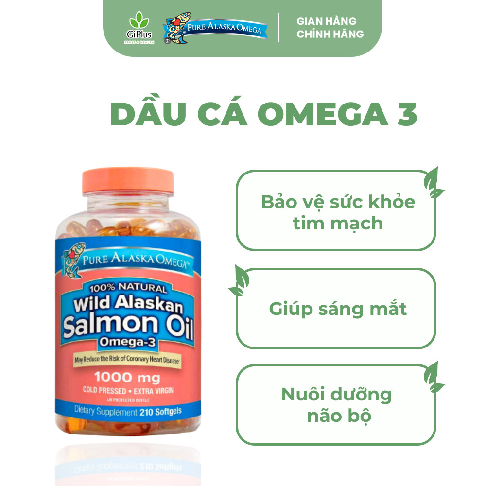 Pure Alaska Omega Wild Alaskan Salmon Oil Omega-3 Fish Oil Supplement ...
