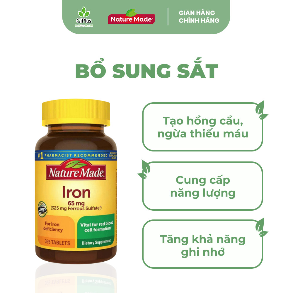 Nature Made Iron 65mg Iron Supplement to Prevent Anemia | Shopee Malaysia
