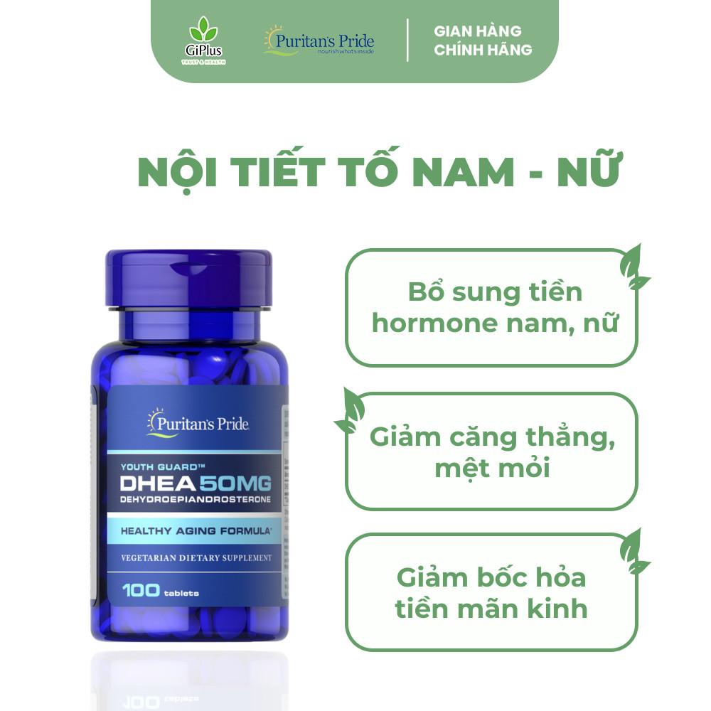 Puritan's Pride DHEA Hormone Enhancement Pills 50mg (100 pills/bottle ...
