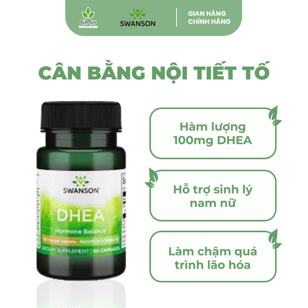 Swanson DHEA 100mg Pills to Enhance Male and Female Physiology (60 ...