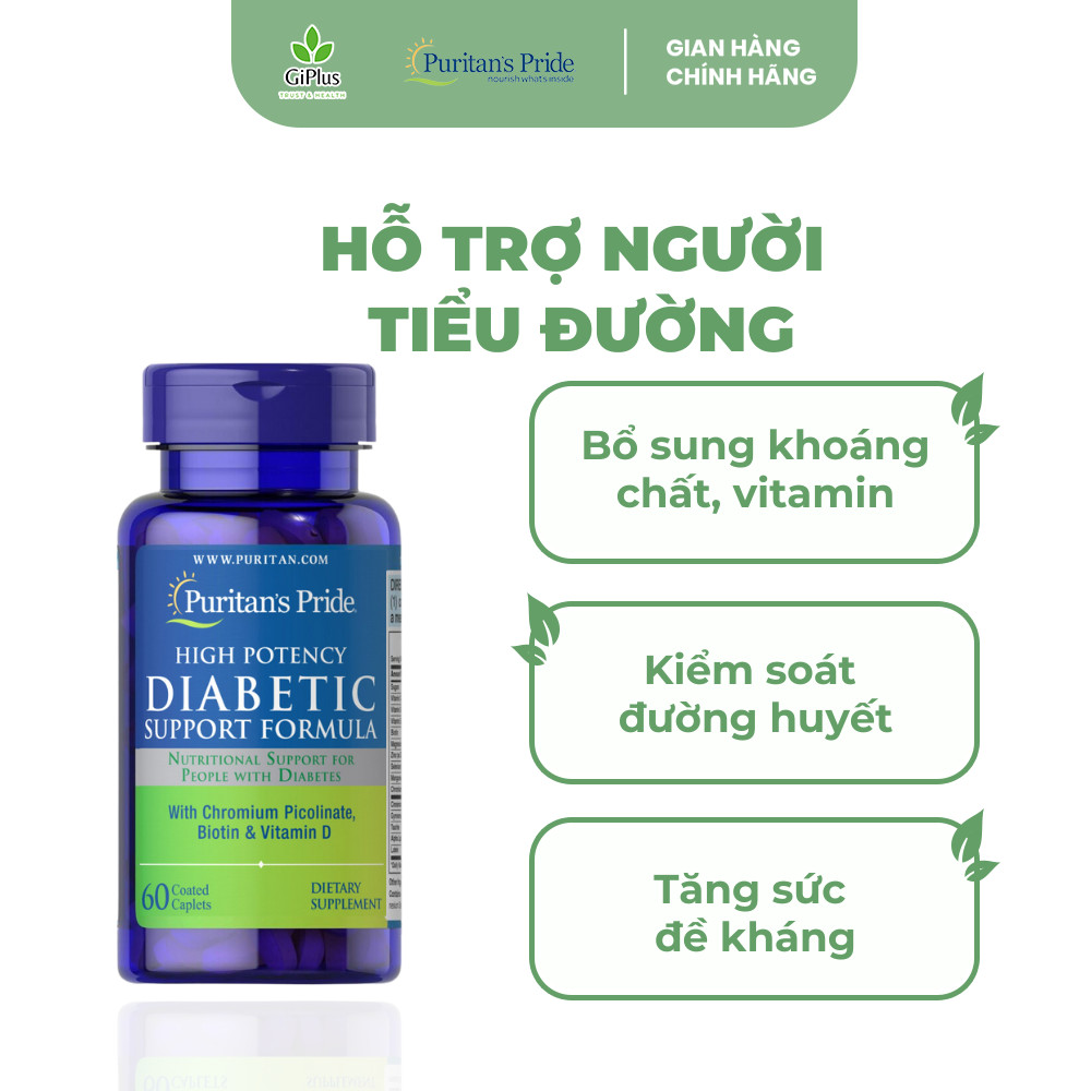 Puritan's Pride Diabetic Support Formula Vitamin Supplement for ...