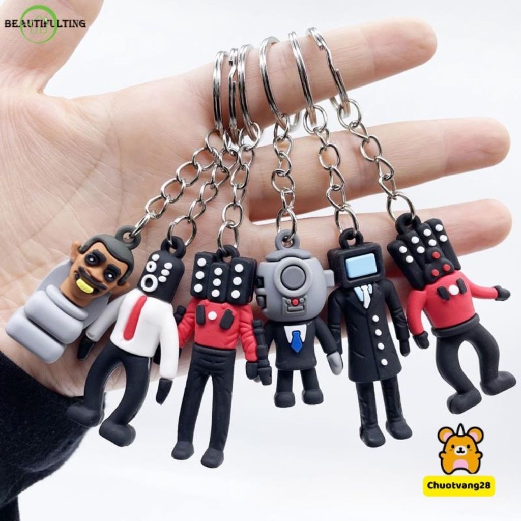 Pvc Key Chain Figure anime toilet man skibidi bop skibidi anime man man ...