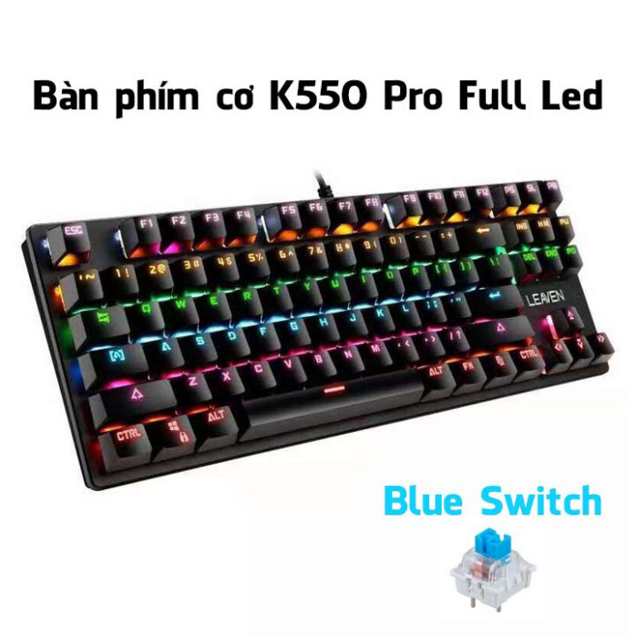 Anasa Home Mechanical Gaming Keyboard K550 Pro Full Led 7 Color Modes ...