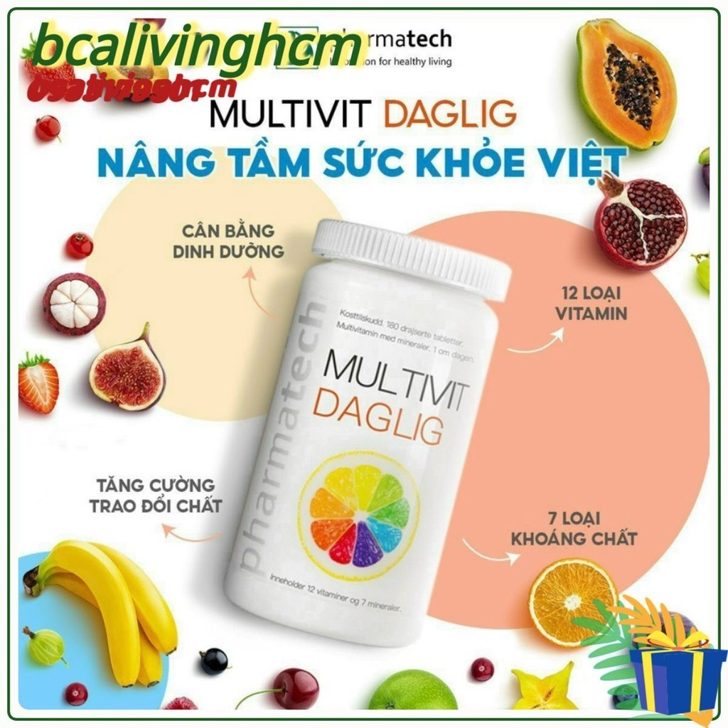 Multivit Daglig Capsules Supplement Vitamins And Minerals Vial Of 180 ...