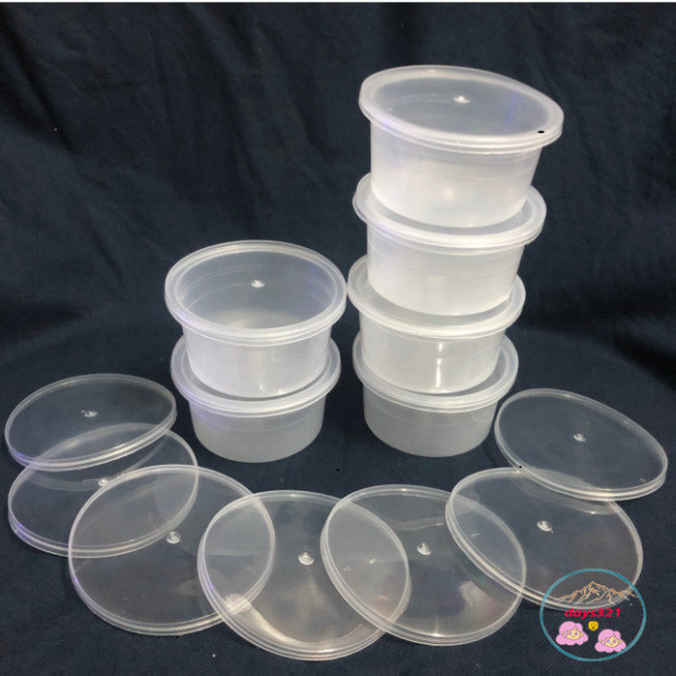 Plastic jars for caramel flan, jelly, yogurt, slime (flan box with lid ...