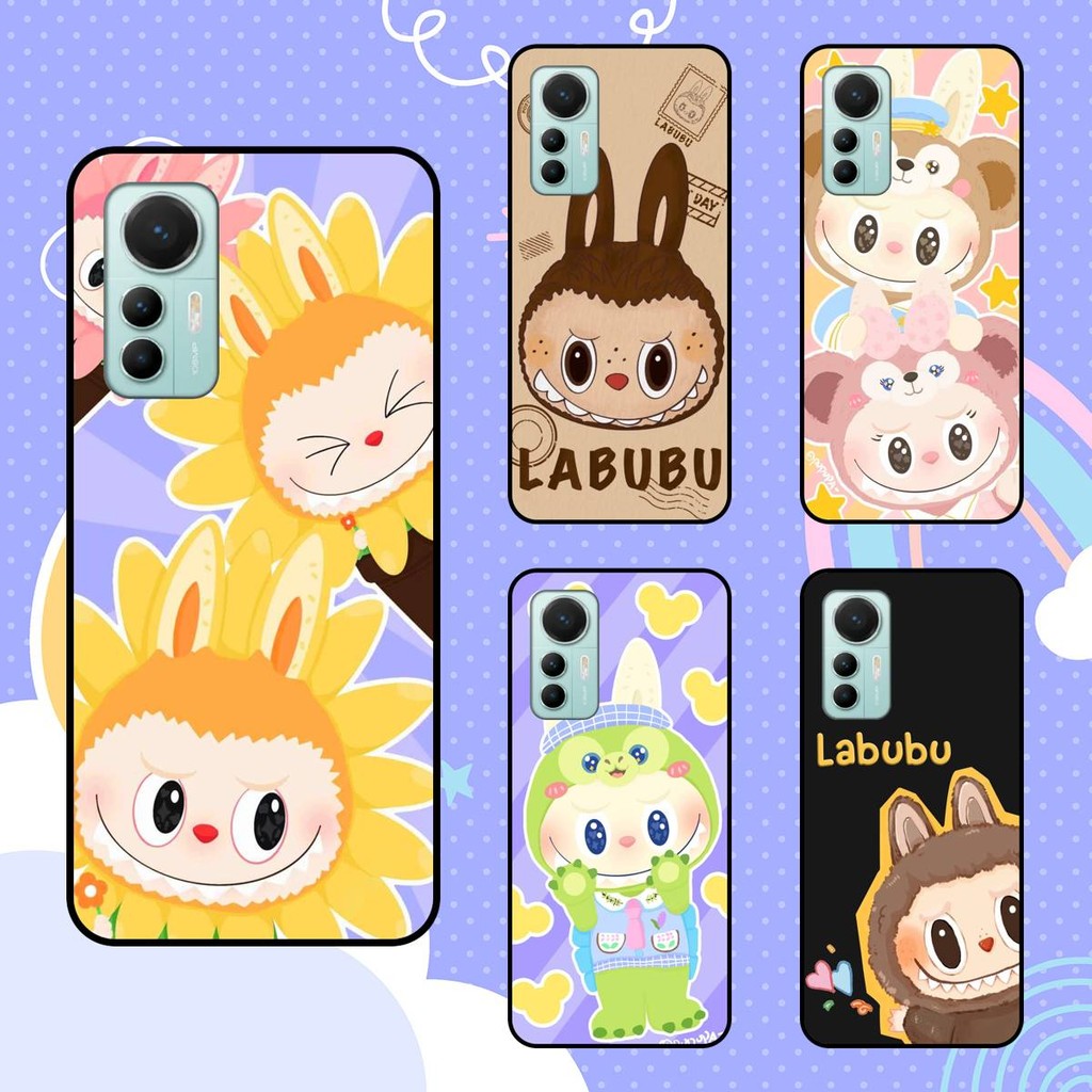 Xiaomi 12 Lite phone case with black border Labubu cute cartoon ...