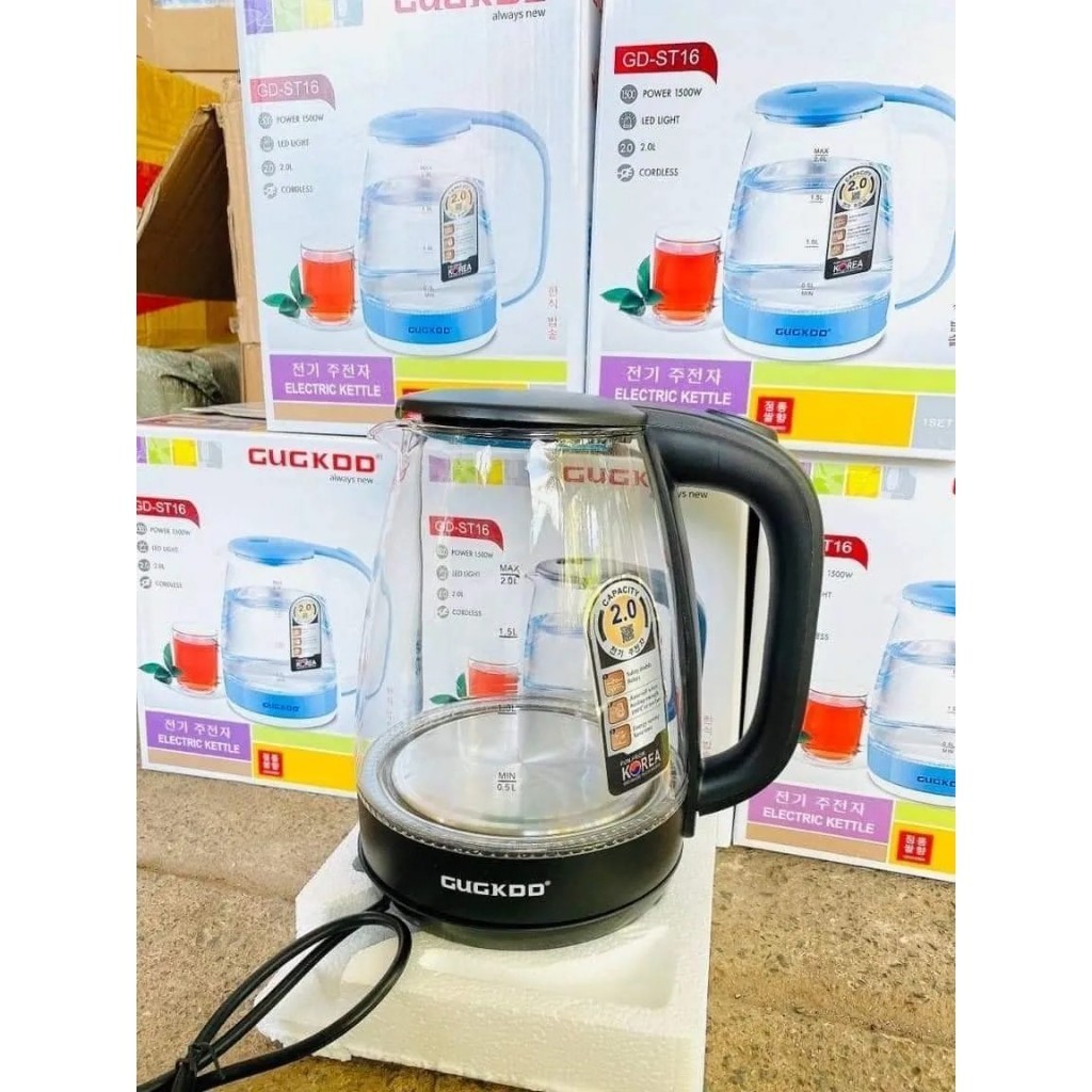 Cuckoo GD-ST16 2L Glass Kettle Transparent Electric Kettle Tempered ...
