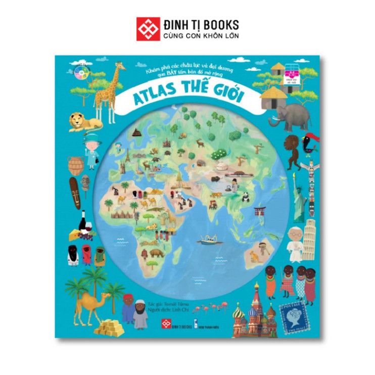 Book - World Atlas - Interactive flip open to explore continents and ...