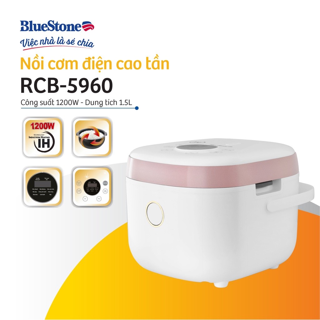 Bluestone RCB-5960 1.5L High Frequency Electronic Rice Cooker | Shopee ...