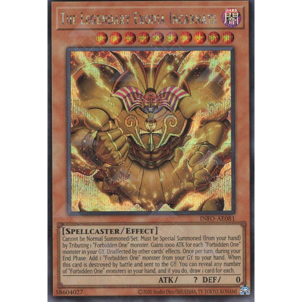[ Genuine Yugioh Card ] INFO-AE081 The Legendary Exodia Incarnate ...