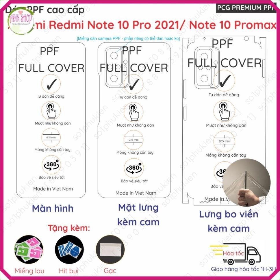 XiaomI Redmi Note 10 pro (2021)/ Note 10 Promax PPF stickers, matte ...